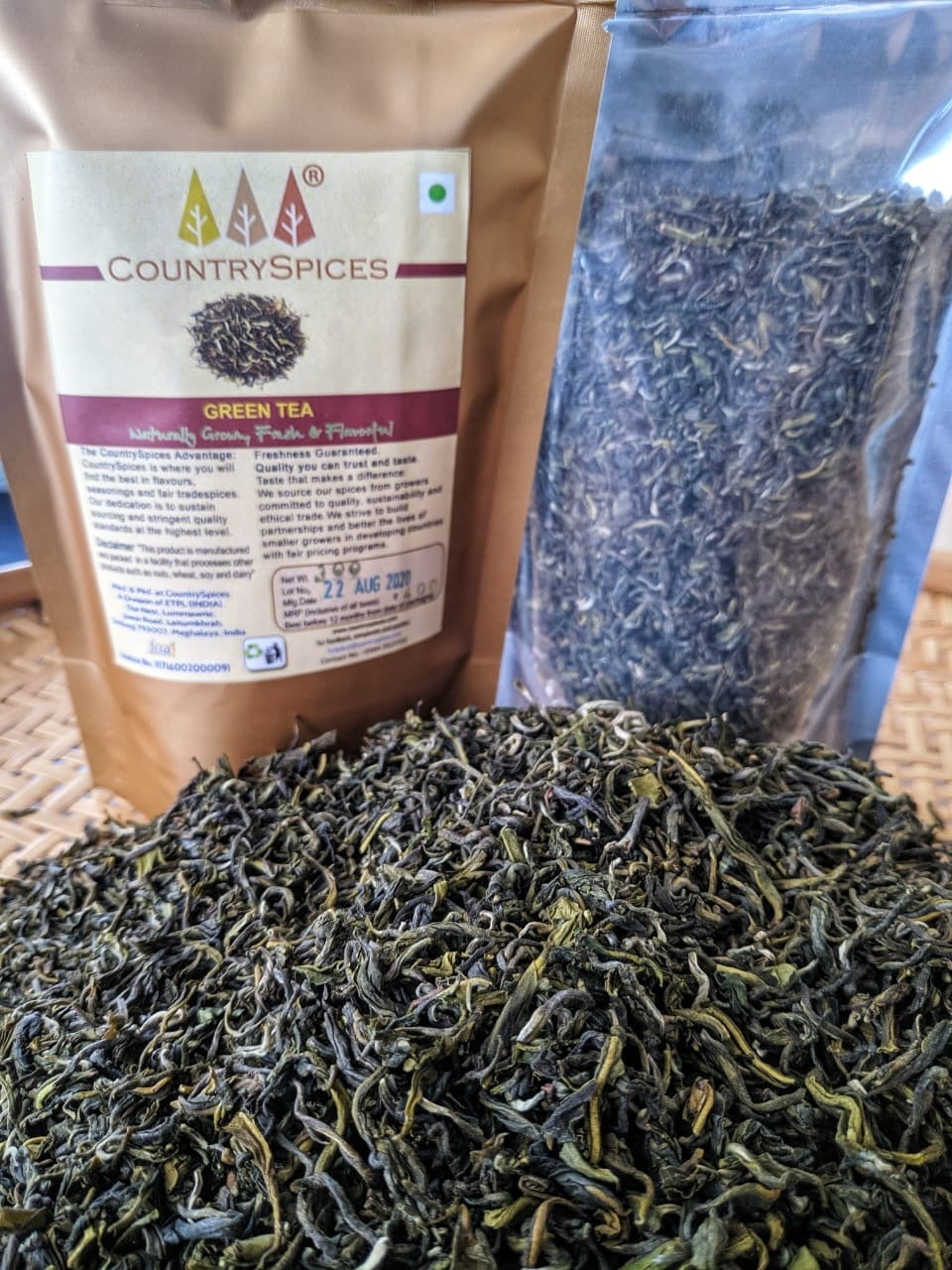 CountrySpices Green Tea Leaves – Organic Whole Leaf Green Tea from ...